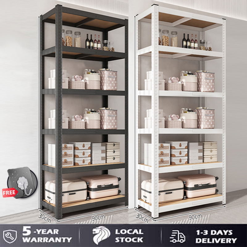 3/6 Tier Rack Metal Boltless Steel Rack Multipurpose Rack Rak Besi ...