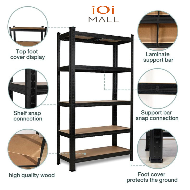 3/6 Tier Rack Metal Boltless Steel Rack Multipurpose Rack Rak Besi ...