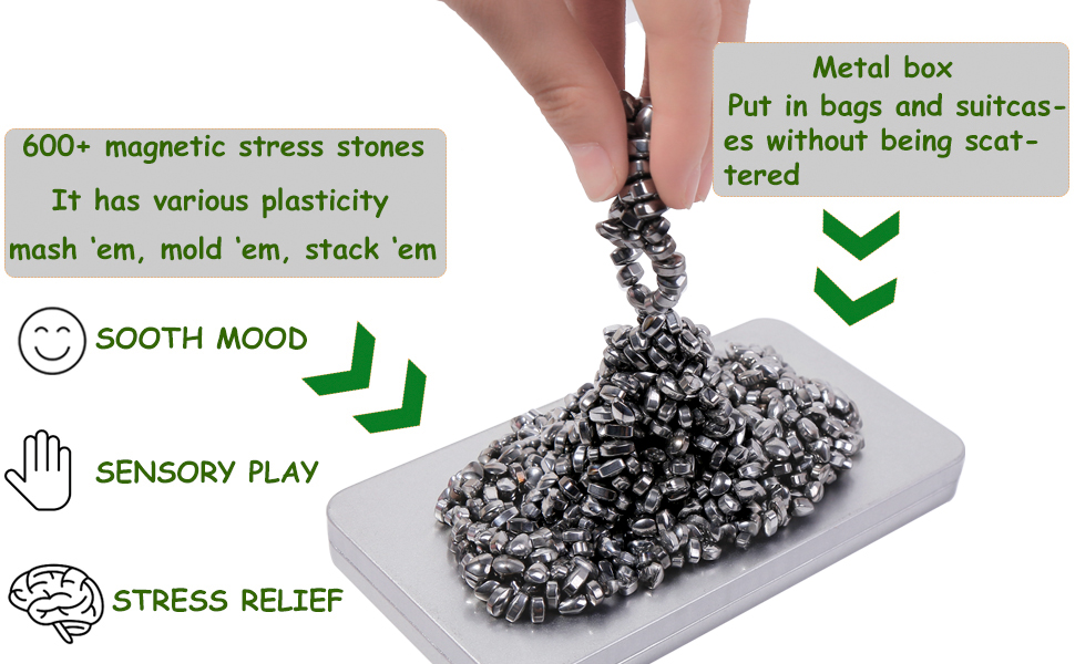Ferrite Putty, 500/1000 PCS Magnetic, Balls Weak Magnetic Ferrite ...