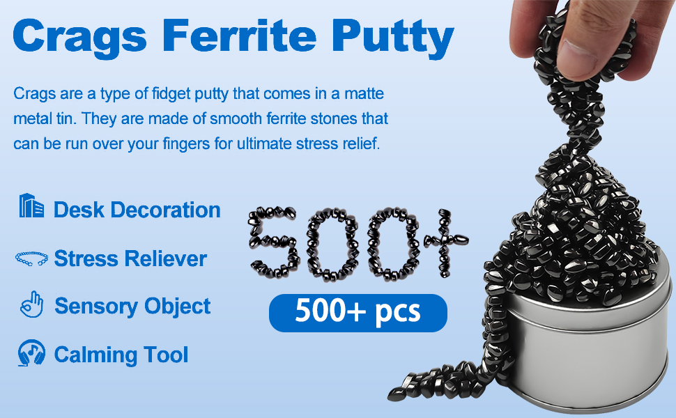 Ferrite Putty, 500/1000 PCS Magnetic, Balls Weak Magnetic Ferrite ...