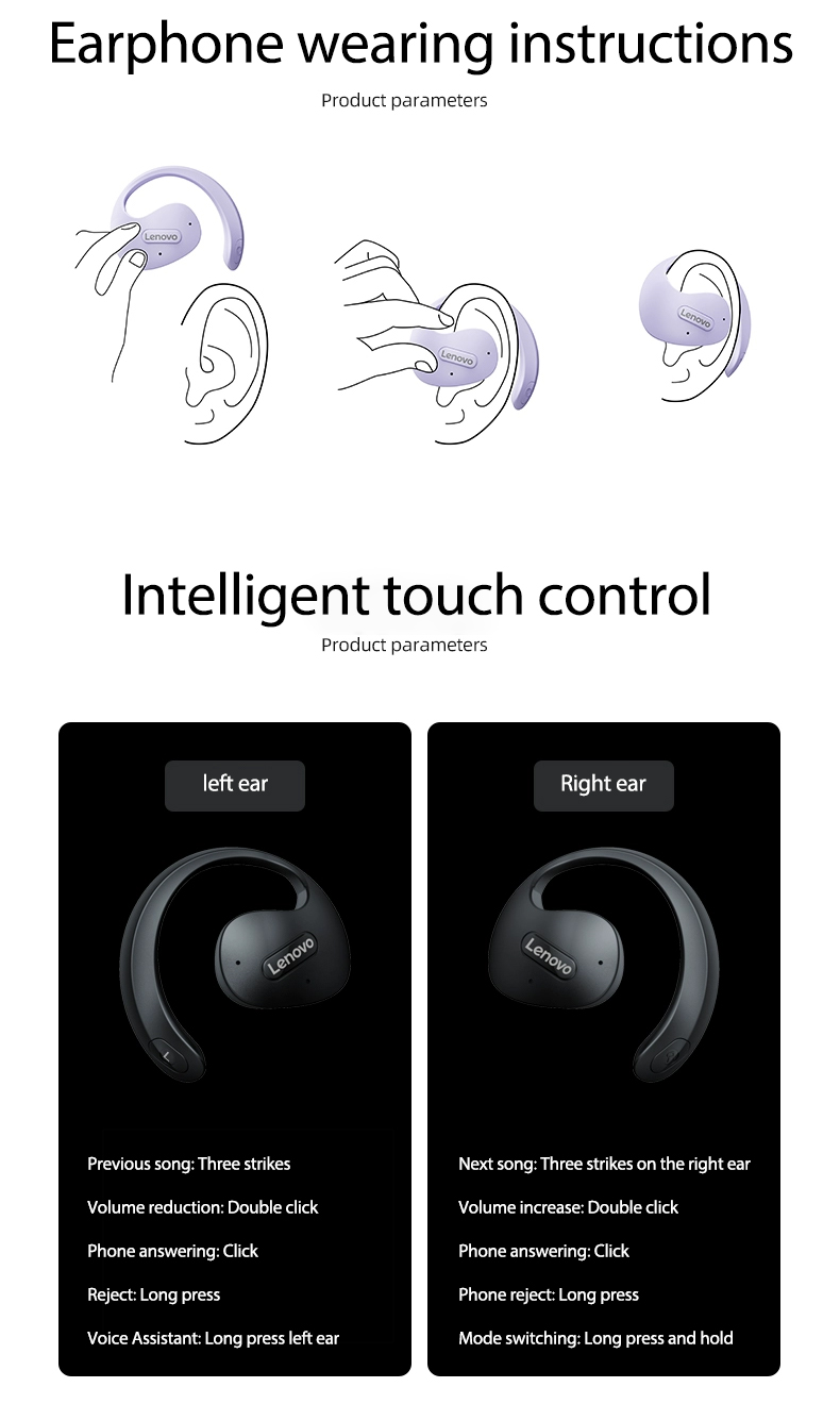 Lenovo X15 Pro OWS Open Earphone Bluetooth Earphone Sport Earphone ...