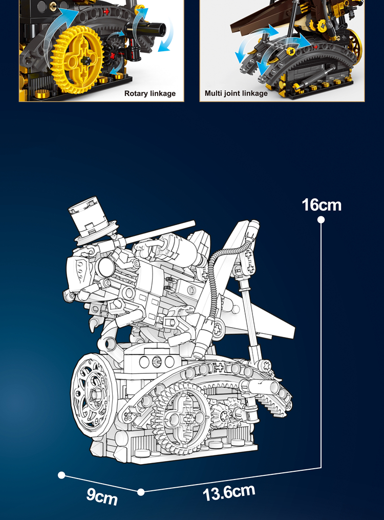 Mini Block 368Pcs Mechanical Little Insects Cyberpunk Mantis Beetle ...