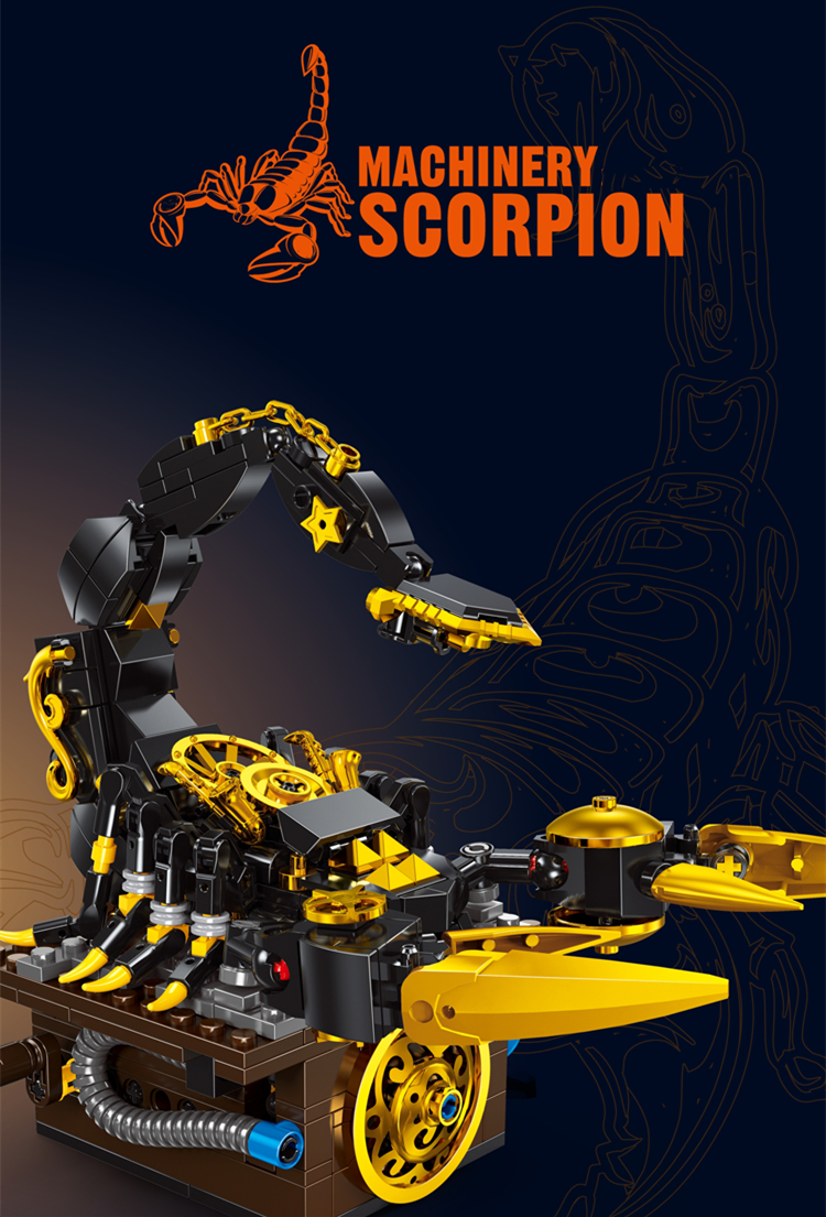 Mini Block 368Pcs Mechanical Little Insects Cyberpunk Mantis Beetle ...
