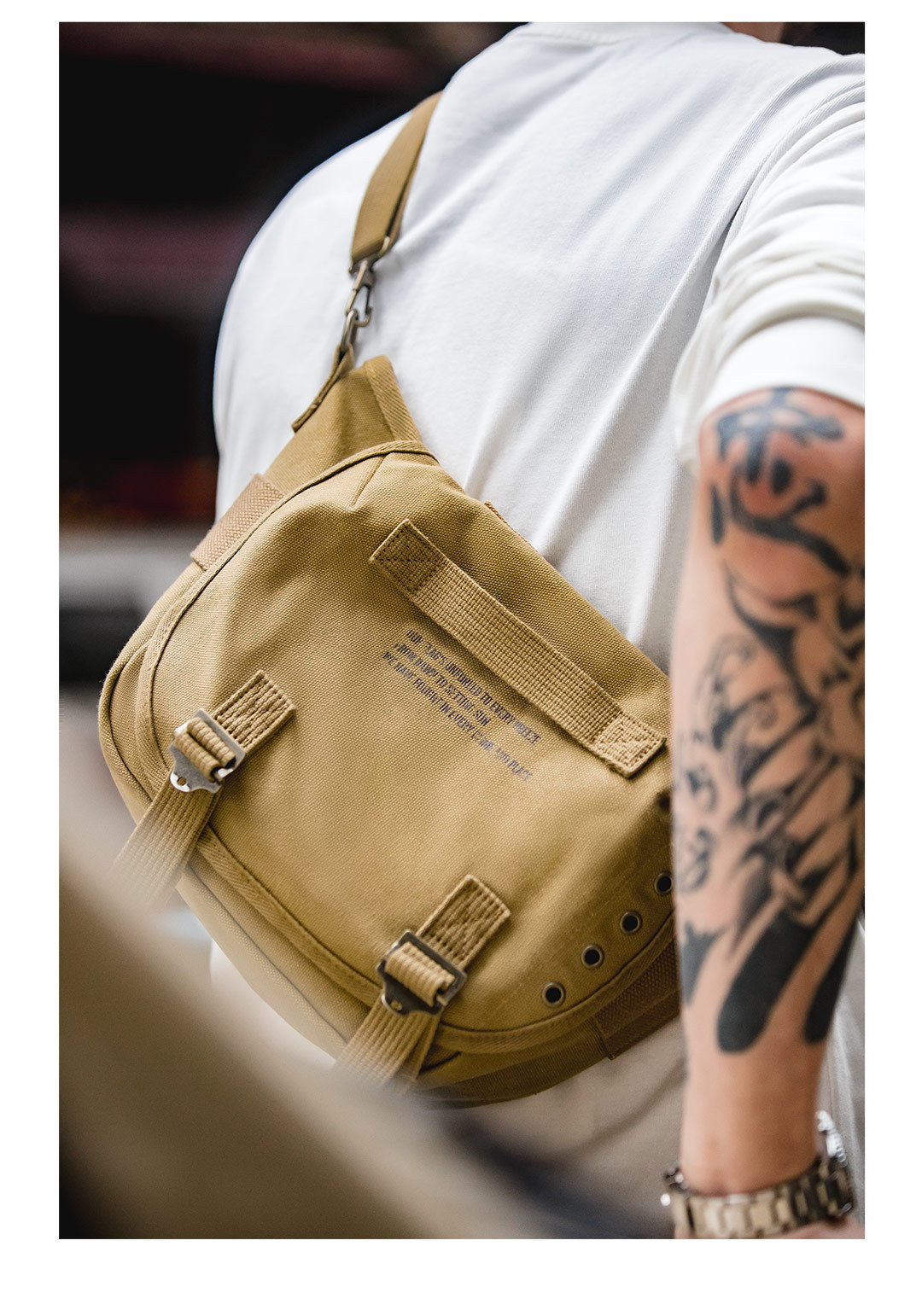 MADEN brand style men youth campus students simple mailman bag fashion ...