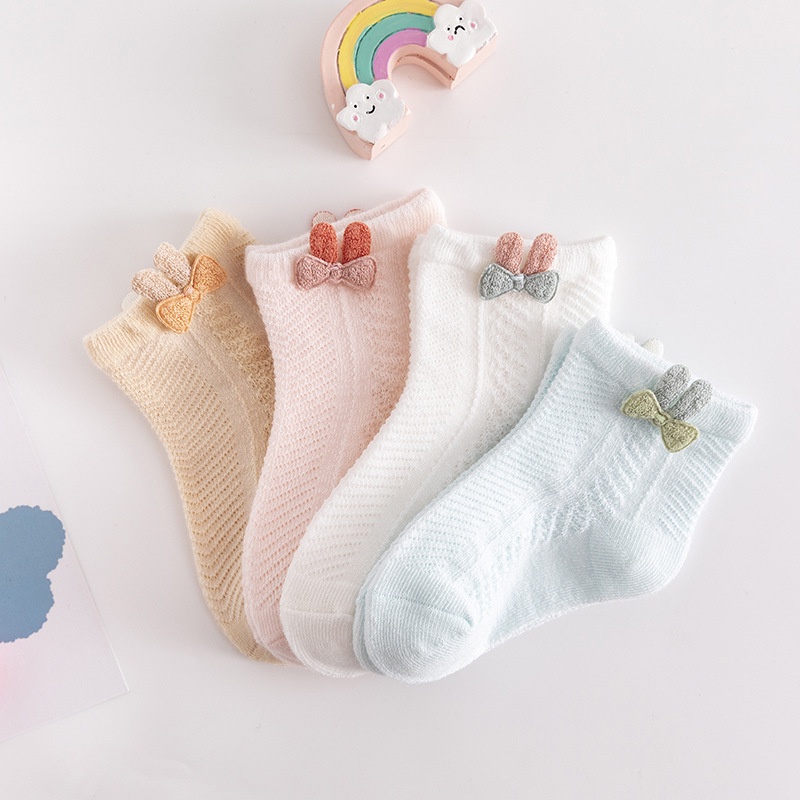 Baby Socks Cartoon Summer Thin Breathable Mesh Baby Socks Short Tube ...