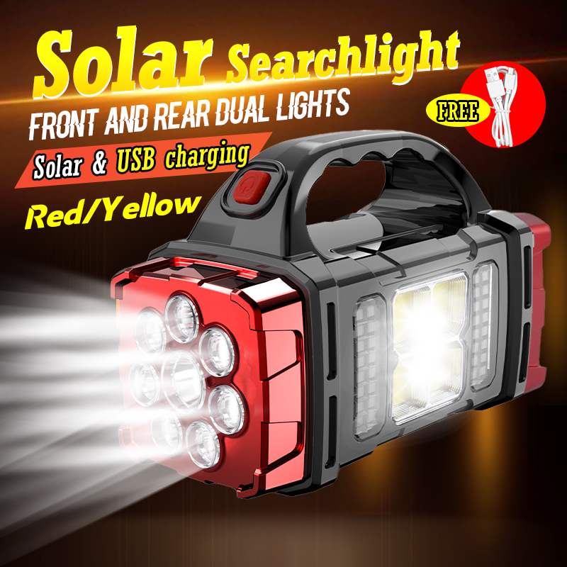 {cod} COB Solar Emergency Flashlight USB Rechargeable Camping Outdoor ...