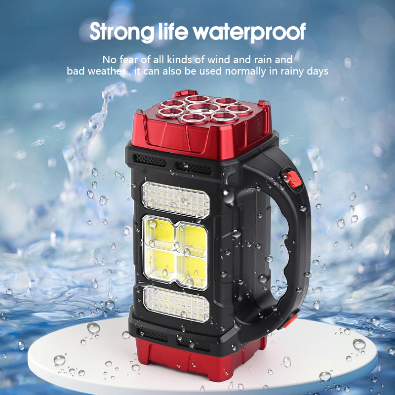 {cod} COB Solar Emergency Flashlight USB Rechargeable Camping Outdoor ...