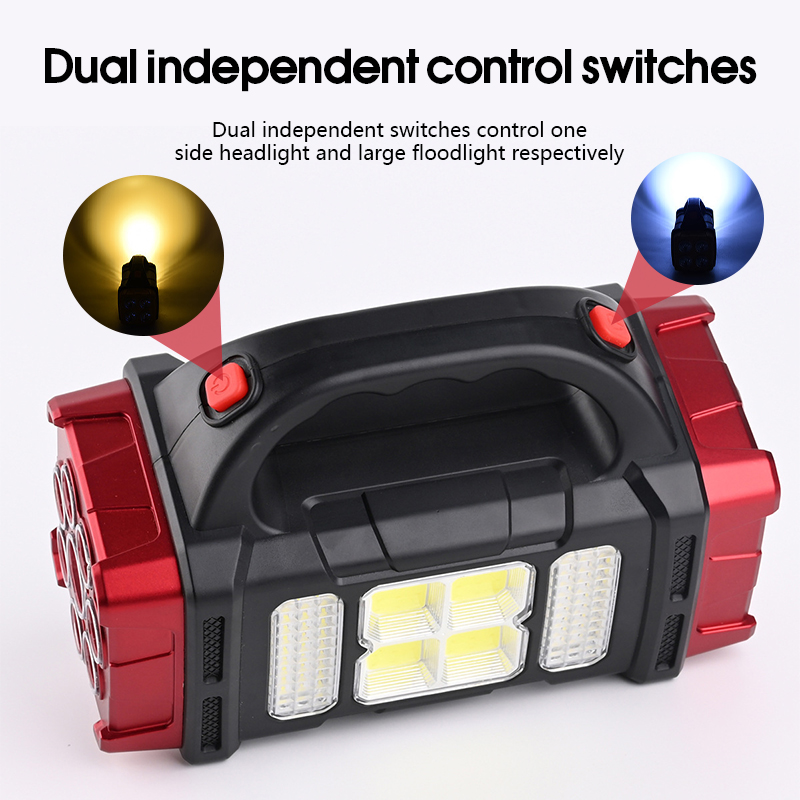 {cod} COB Solar Emergency Flashlight USB Rechargeable Camping Outdoor ...