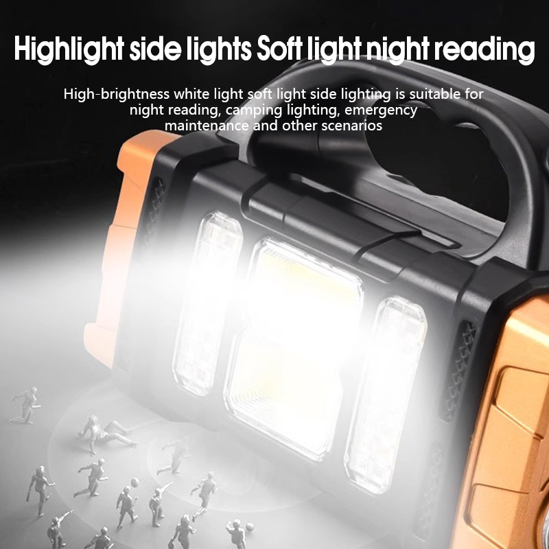 {cod} COB Solar Emergency Flashlight USB Rechargeable Camping Outdoor ...