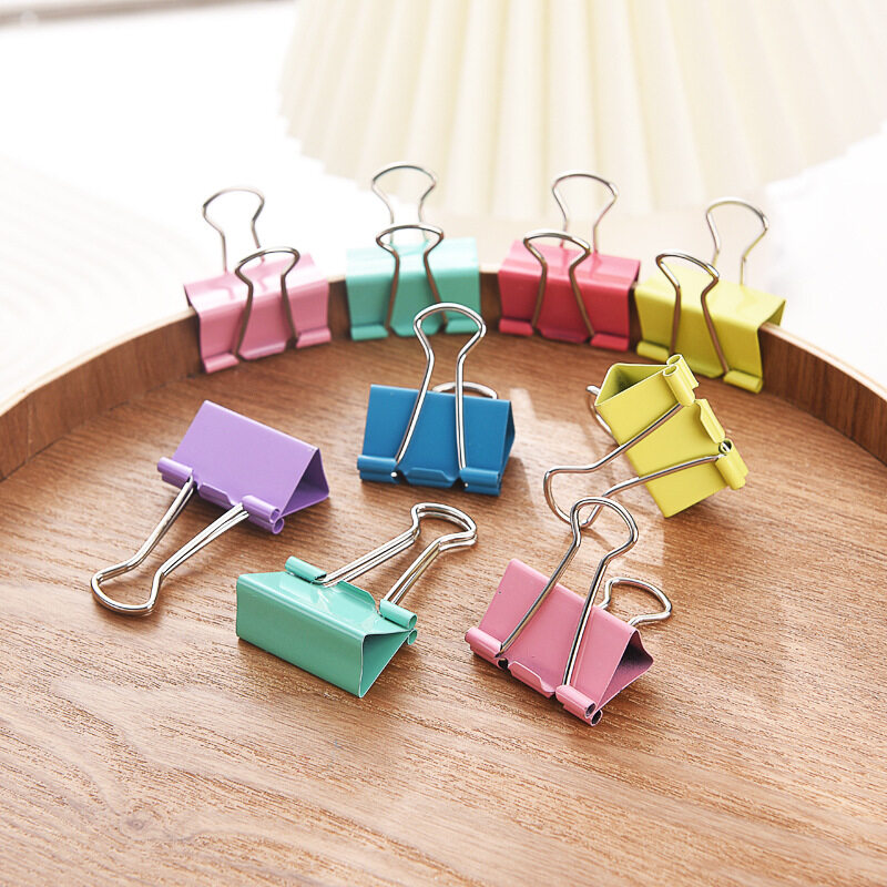 Office stationery clip Color long tail clip mixed dovetail clip Metal ...