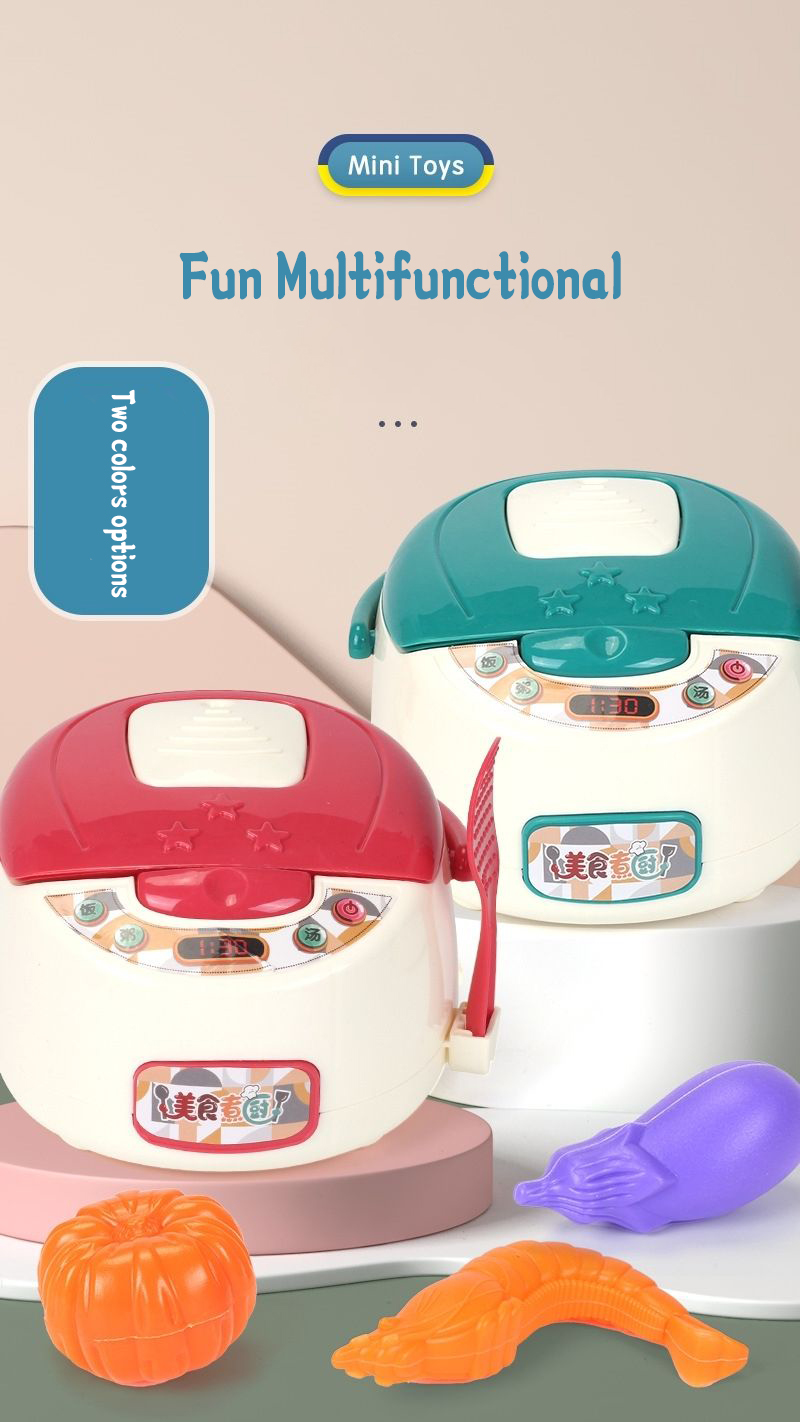 Kid Kitchen Cooking Set Rice Cooker Children Kitchen Toy Interactive ...