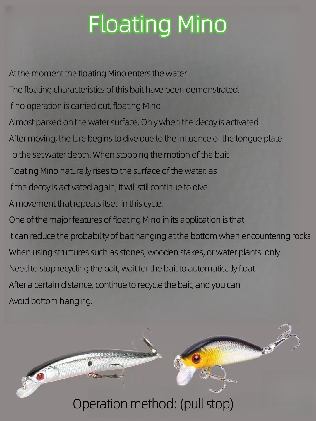 [Big Fish] Ghost Floating Long Shot minnow Lure Dead Flying System ...