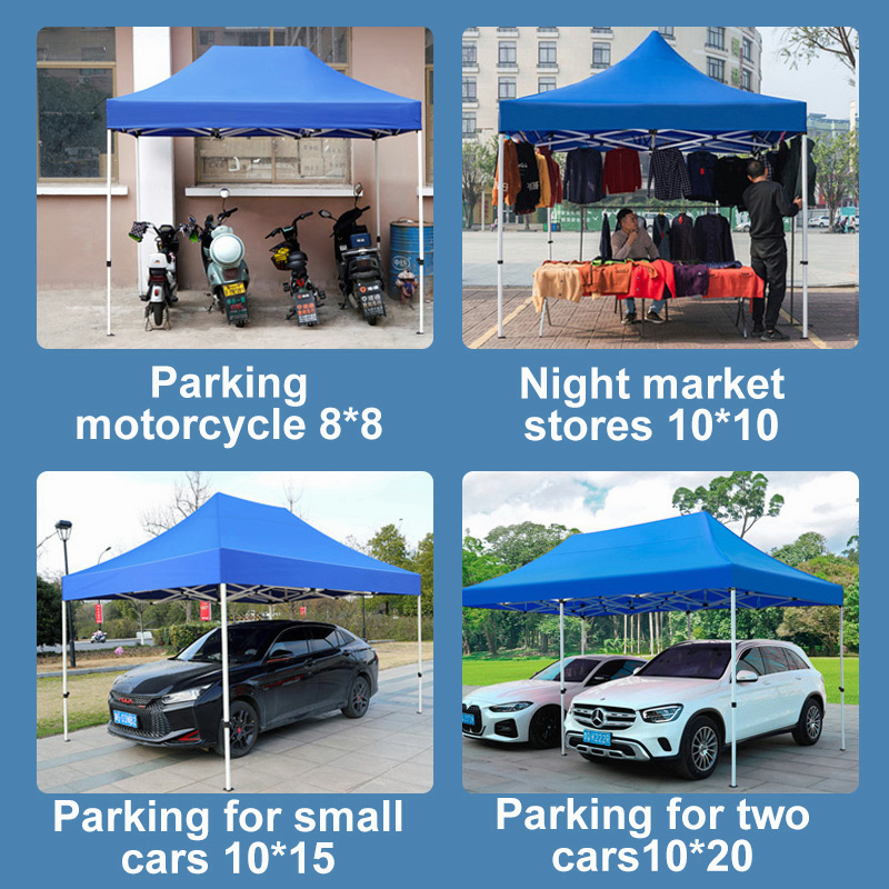10x10 Ft Roof Night Market Canopy Camping Tent Khemah Canopy Frame 8x8 ...