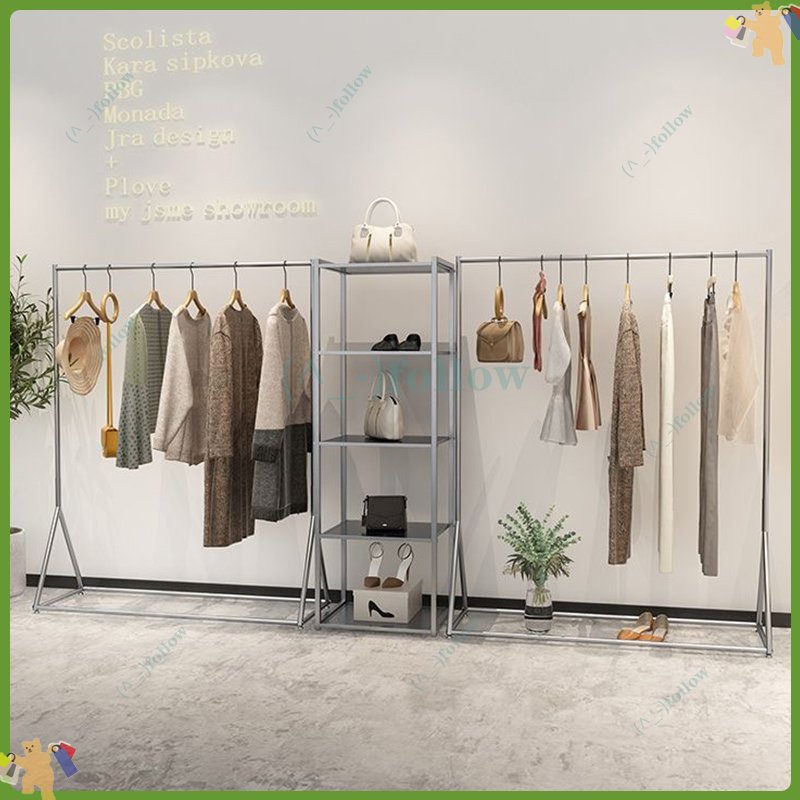 Clothing Store Display Stand Wrought Iron Clothes Rack Women's Clothing ...