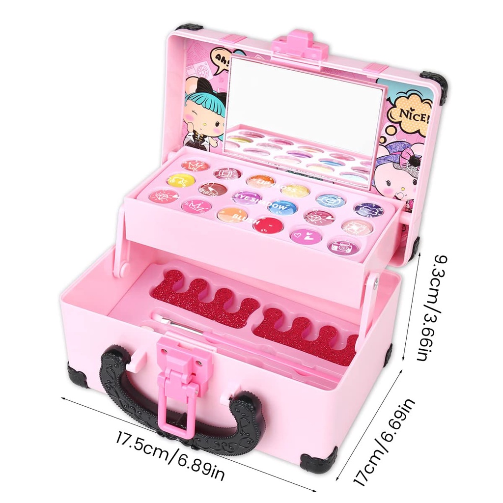 32PCS Make Up Kids Girls Real Makeup Kit Washable Non-toxic Makeup Toy ...