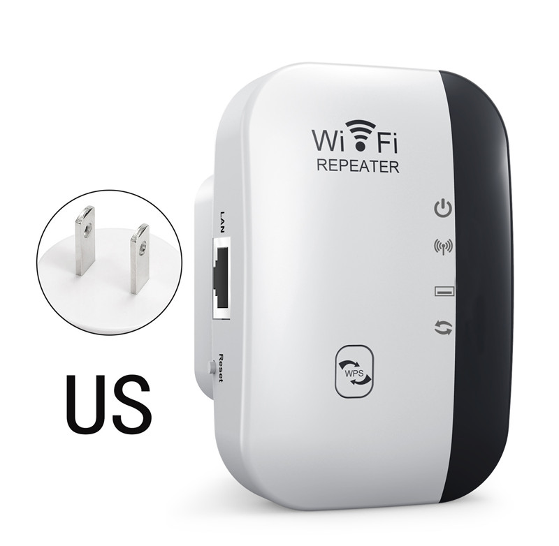 Wireless WiFi Repeater 300Mbps WiFi Extender Amplifier Booster Router ...