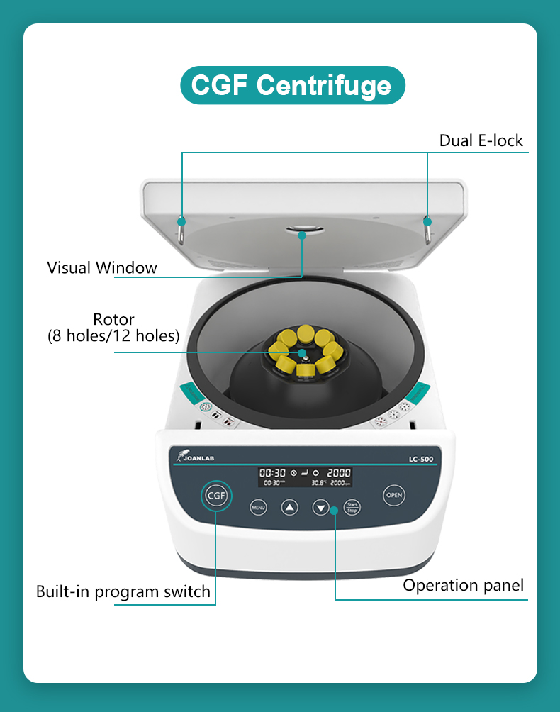 JOANLAB Prp Centrifuge Machine Cgf Plasma Centrifuge School Laboratory Equipment For 2/5/10ml ...
