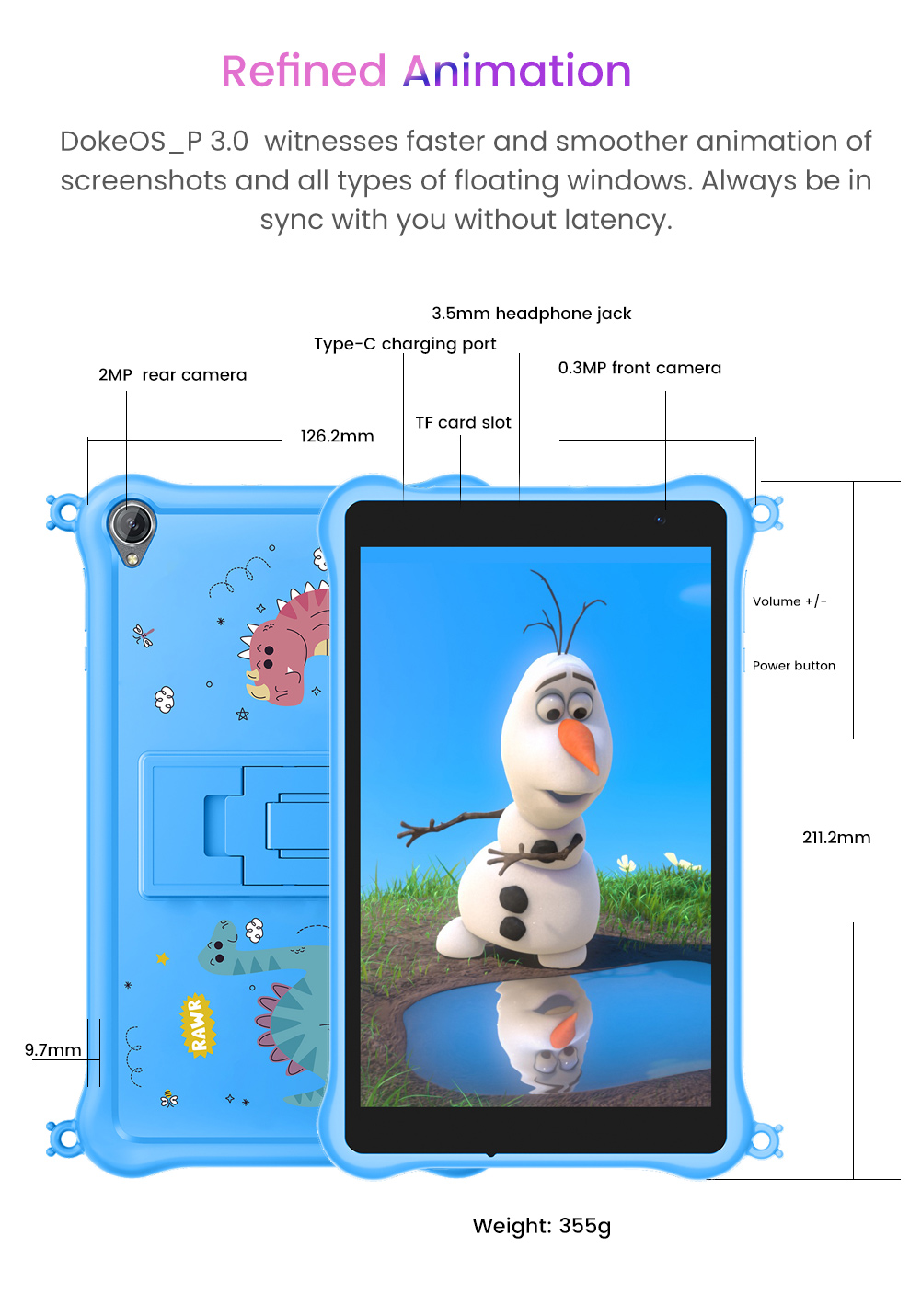 Blackview Tab 50 Android Tablet For Kids (8'' / 3GB RAM + 64GB ROM ...