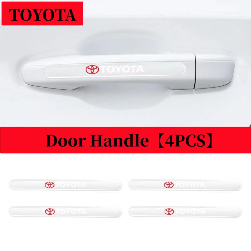 4/8pcs Toyota Car Door Side Handle Protective Strip Stickers For ...