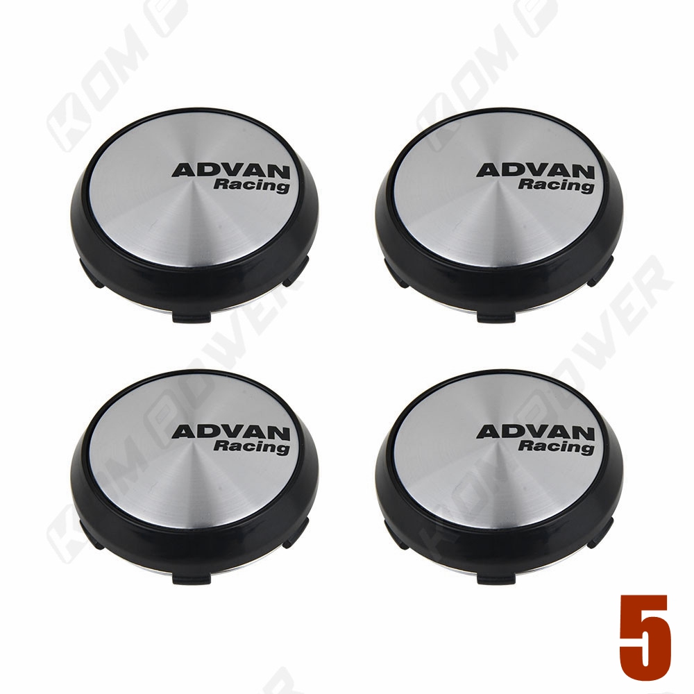 4PCS OD 68MM / ID 64MM Sport Rim Cap Advan Racing Sticker Wheel Center ...