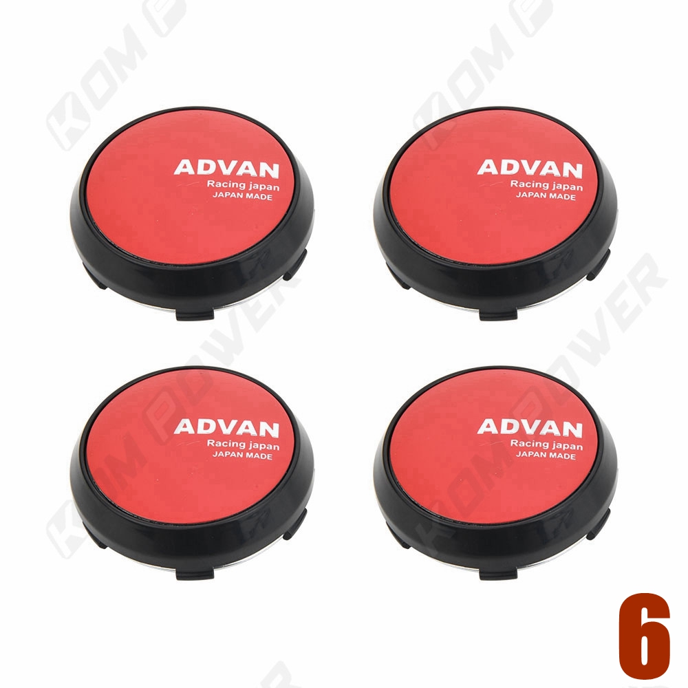 4PCS OD 68MM / ID 64MM Sport Rim Cap Advan Racing Sticker Wheel Center ...