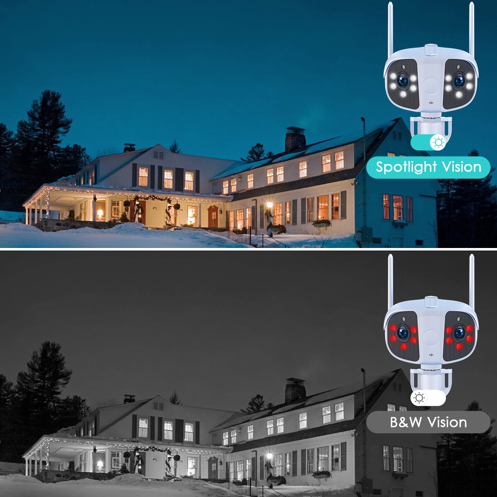 ANBIUX 180° Ultra-Wide Angle CCTV Wireless Outdoor Security Camera 8MP ...