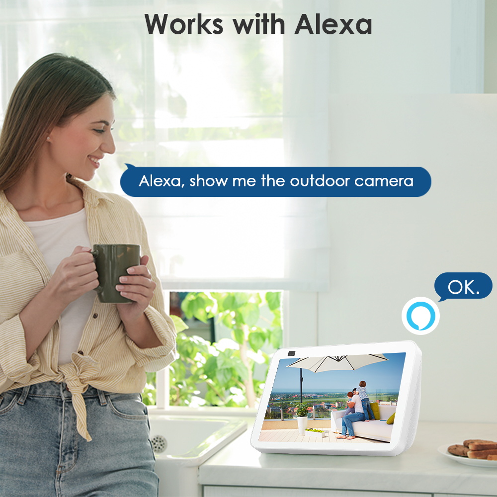 ANBIUX 180° Ultra-Wide Angle CCTV Wireless Outdoor Security Camera 8MP ...