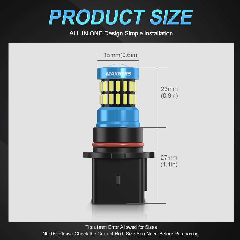 MAXGTRS 2x Led SH23W PSX26W P13W 4014 3030 DRL Auto Fog Lights Canbus Car Daytime Running Lights ...