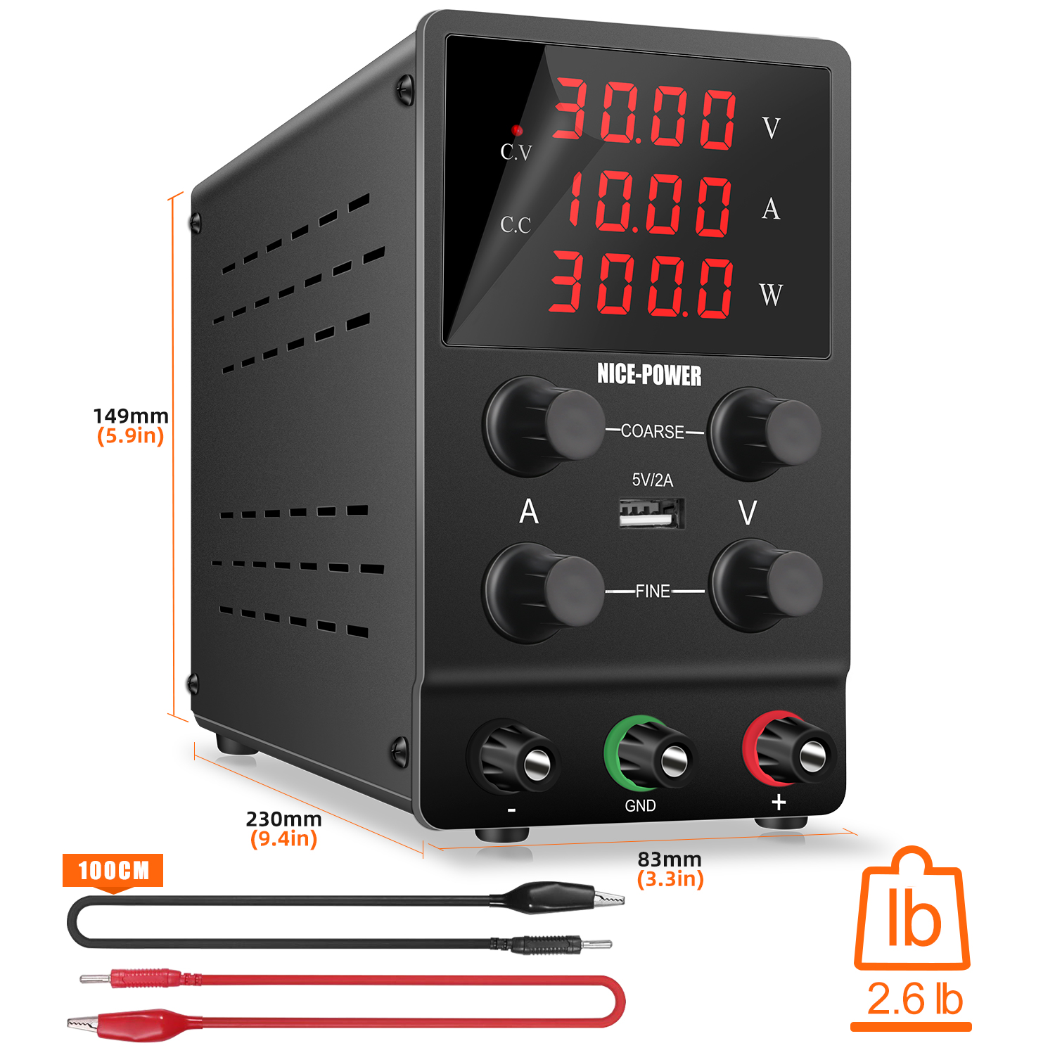 【From Malaysia】NICE POWER 30V 10A Variable DC Power supply AC to DC ...
