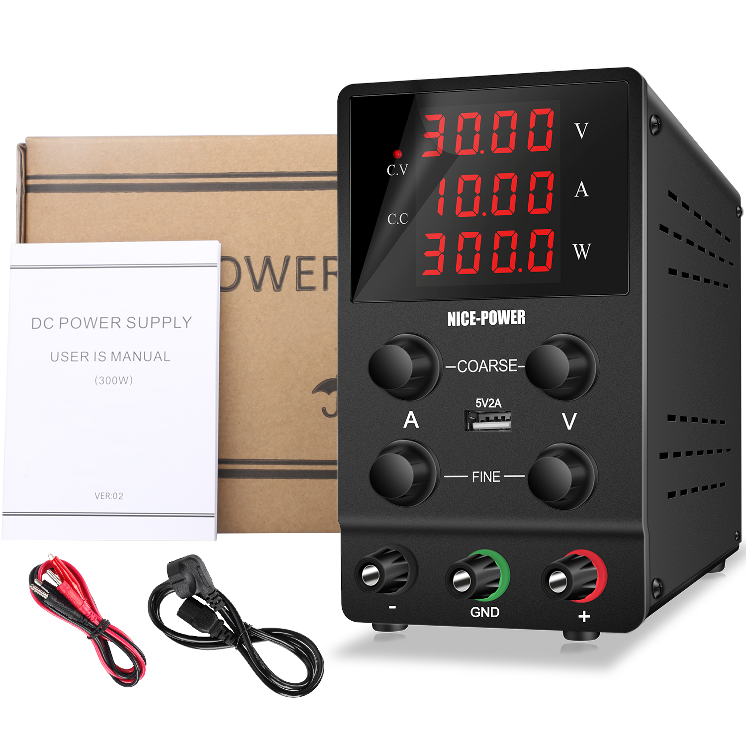 【From Malaysia】NICE POWER 30V 10A Variable DC Power supply AC to DC ...