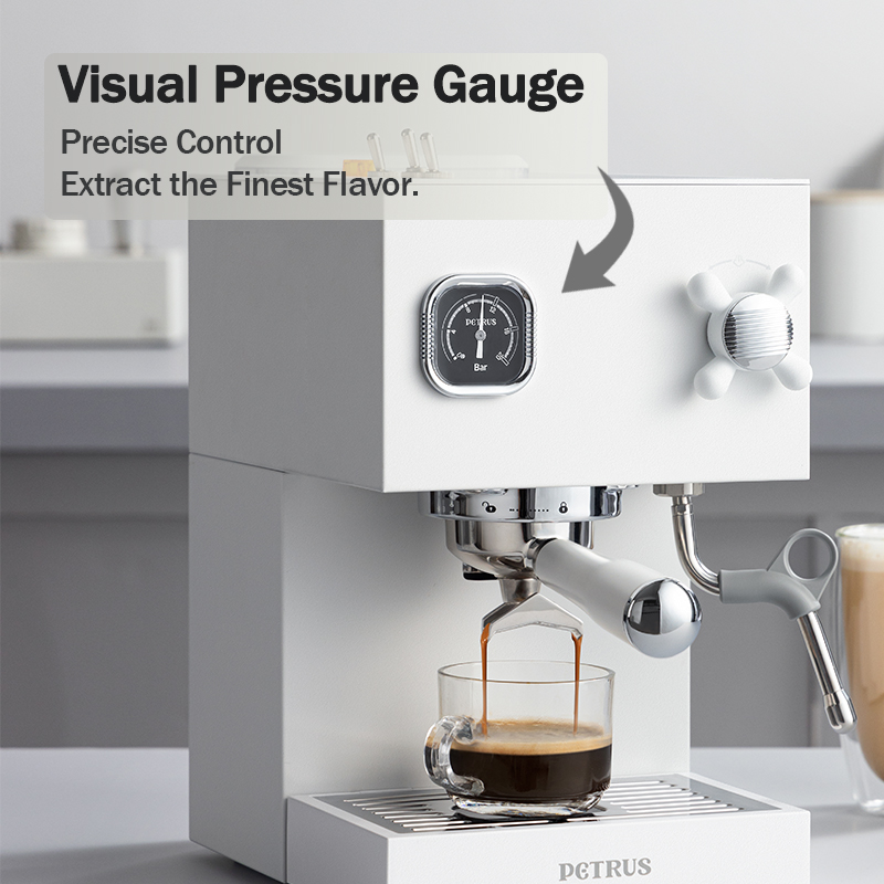Petrus Espresso Coffee Machine Coffee Maker With Portafilter Steam Wand ...