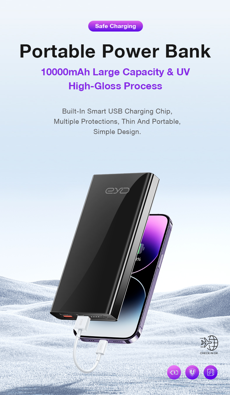 EYD JS41 4 IN 1 Portable Powerbank Dual Port Output & Input Power Bank ...