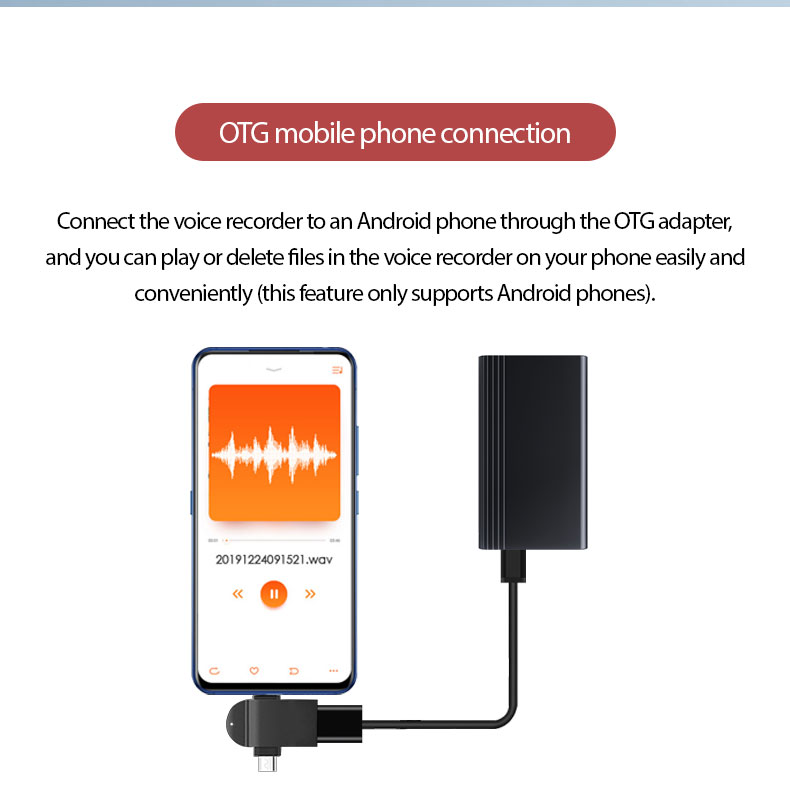 500 Hours Time Mini Voice Activated Recorder Built-in Magnet Spy Small ...