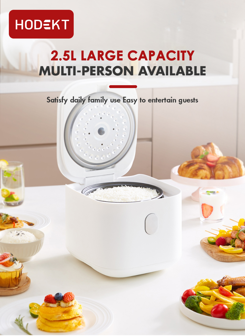 HODEKT 2.5L Smart Rice Cooker Multifunctional Household Rice Cooker ...