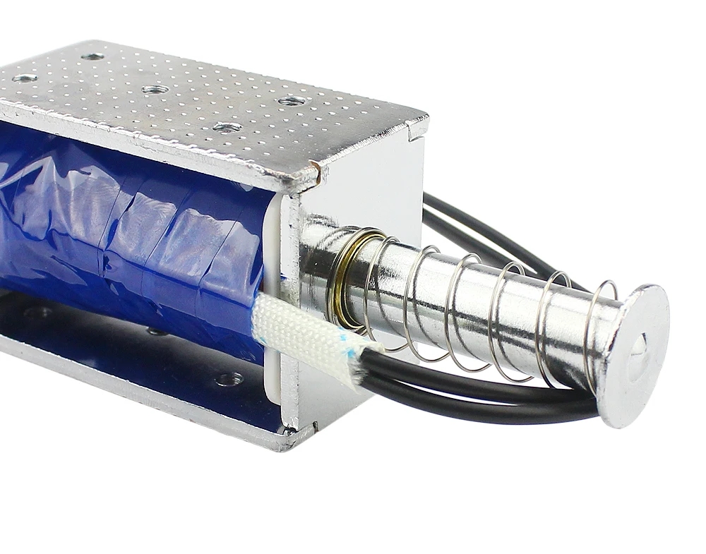 DC 12V24V Solenoid Electromagnet Push Pull Through Type Electric magnet ...