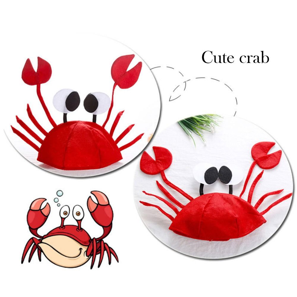 AMBER1 Crab Hat Funny Performance Props Cosplay Party Accessory ...