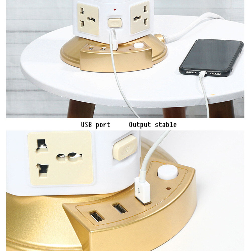 VERTICAL TOWER 2 / 3 / 5 Layer Tower Multi Universal Socket Portable ...