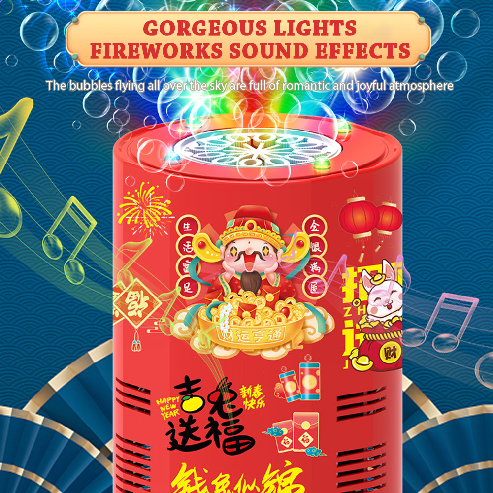 2025 Chinese New Year Automatic Fireworks Bubble Machine With Flash ...