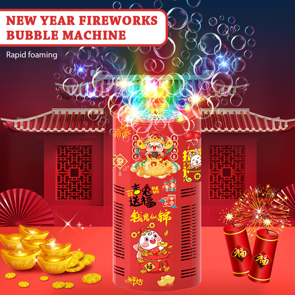 2025 Chinese New Year Automatic Fireworks Bubble Machine With Flash ...