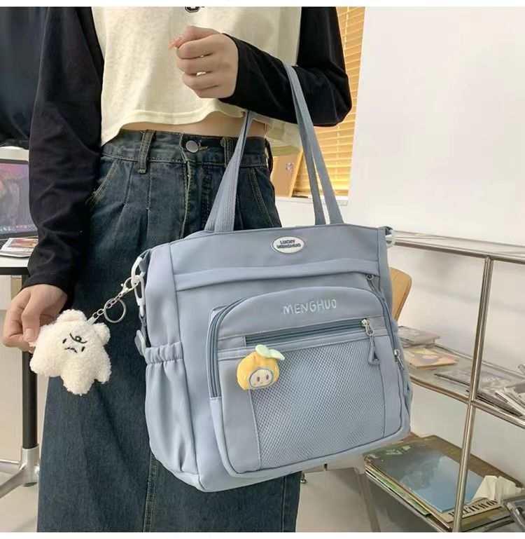 Canvas Tote bag Korean Style Large-Capacity Crossbody Bag Student ...