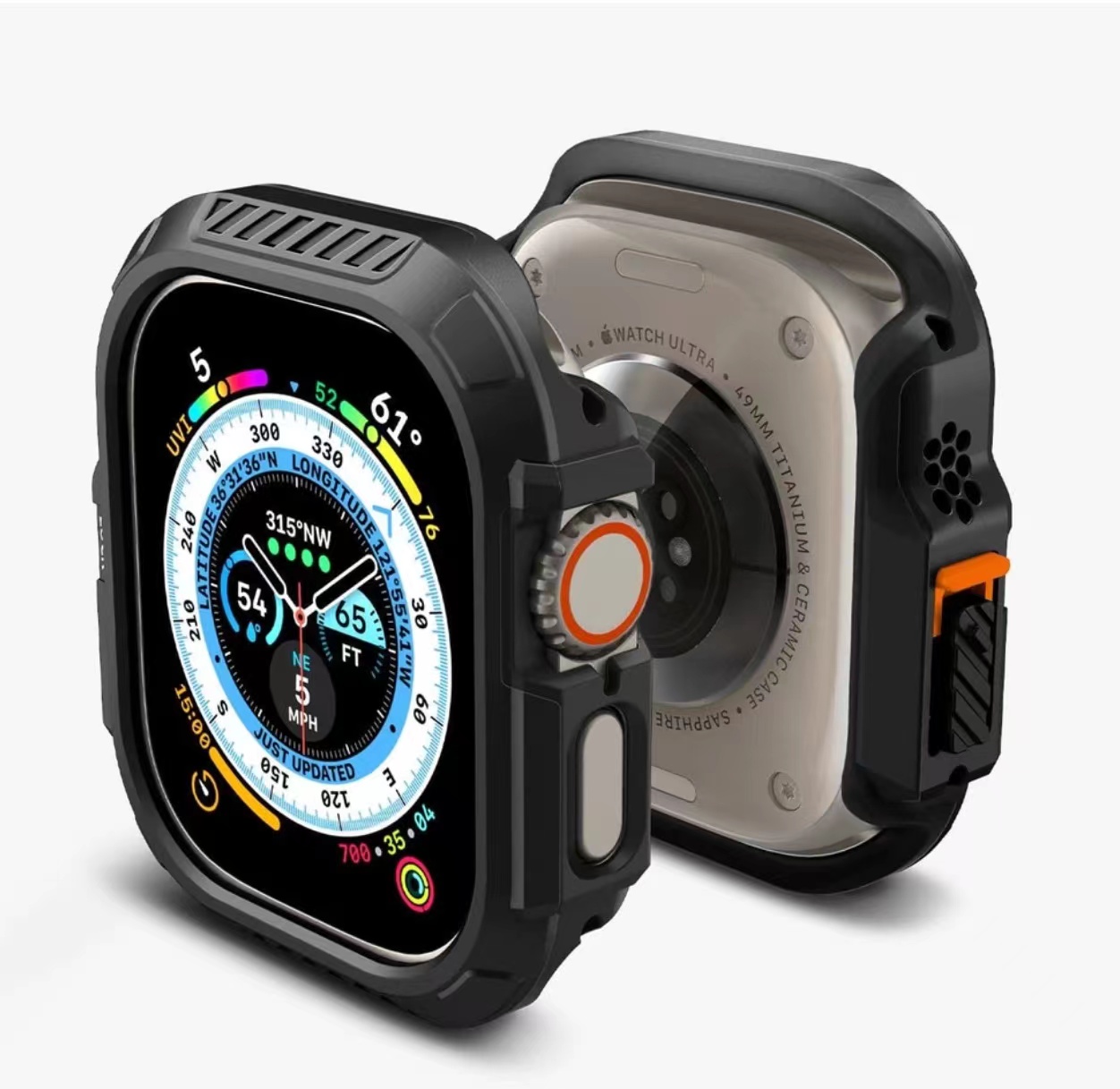 Spi Gen Lock Fit Hard Case for iWatch Ultra 2 49mm 45mm 41mm ...