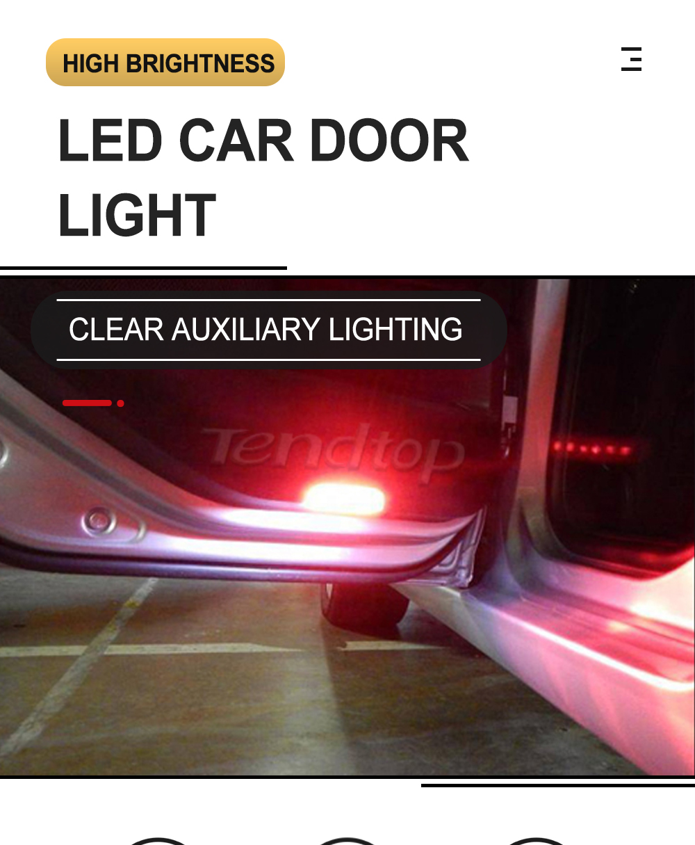 2Pcs door lights Car door flash Light Door Courtesy Light for Toyota ...