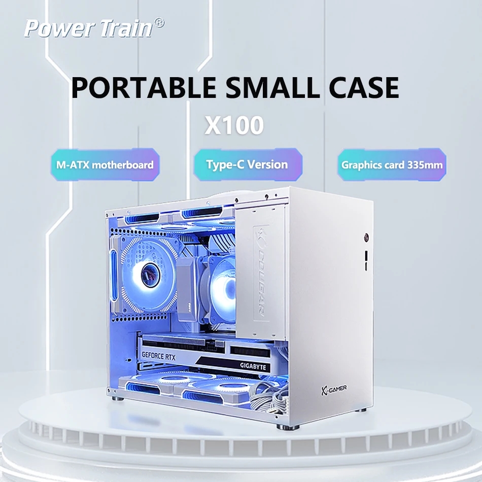 Power Train X100 Portable Handheld Case Mini-ITX/MATX Motherboard USB3 ...