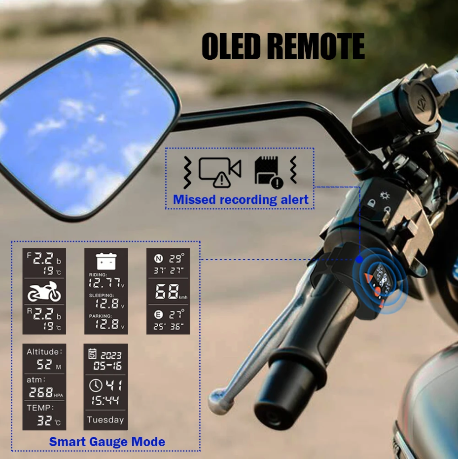 VSYS SYS WiFi motorbike Dash cam Dual 1080p FHD motorcycle DVR ...