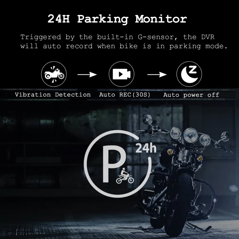 VSYS SYS WiFi motorbike Dash cam Dual 1080p FHD motorcycle DVR ...