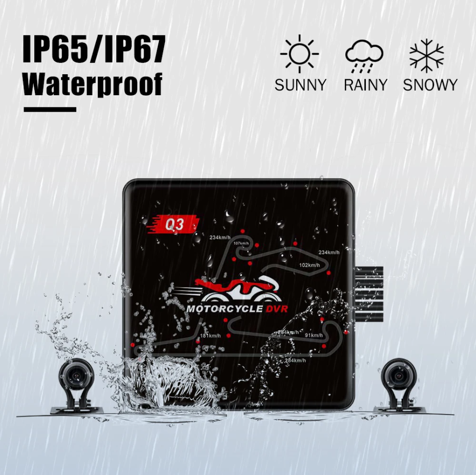 VSYS SYS WiFi motorbike Dash cam Dual 1080p FHD motorcycle DVR ...