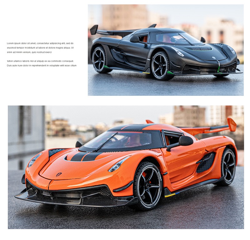 1:24 Scale Koenigsegg Jesko Alloy Car Model Diecast Car Sound Light Car ...