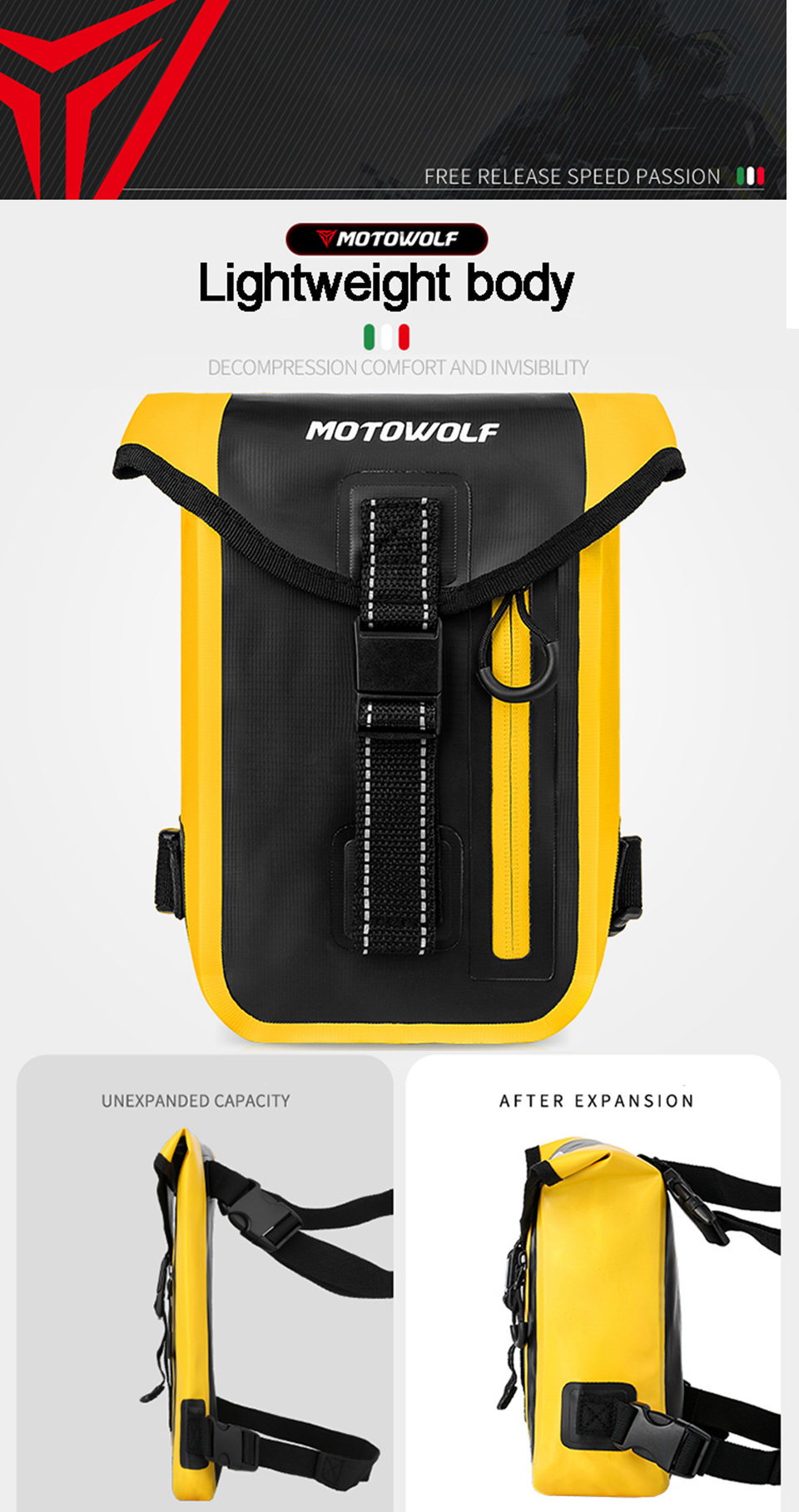 MOTOWOLF Waterproof Motorcycle Riding Bag Outdoor Multifunctional ...