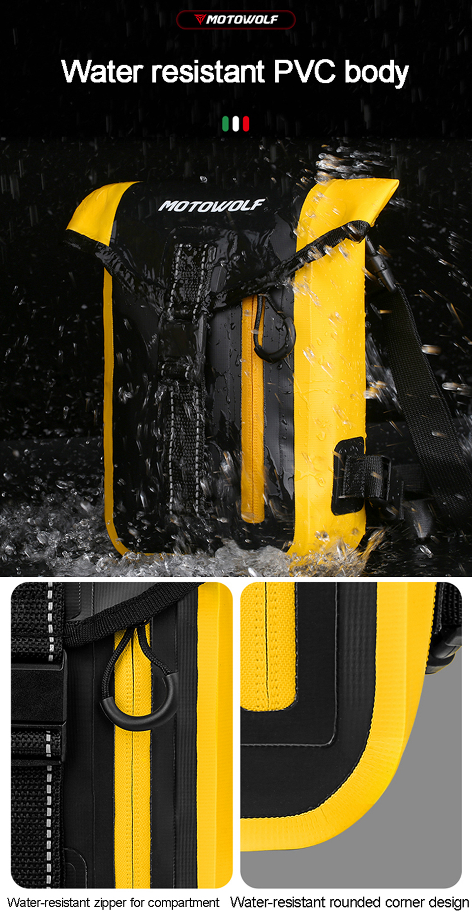 MOTOWOLF Waterproof Motorcycle Riding Bag Outdoor Multifunctional ...
