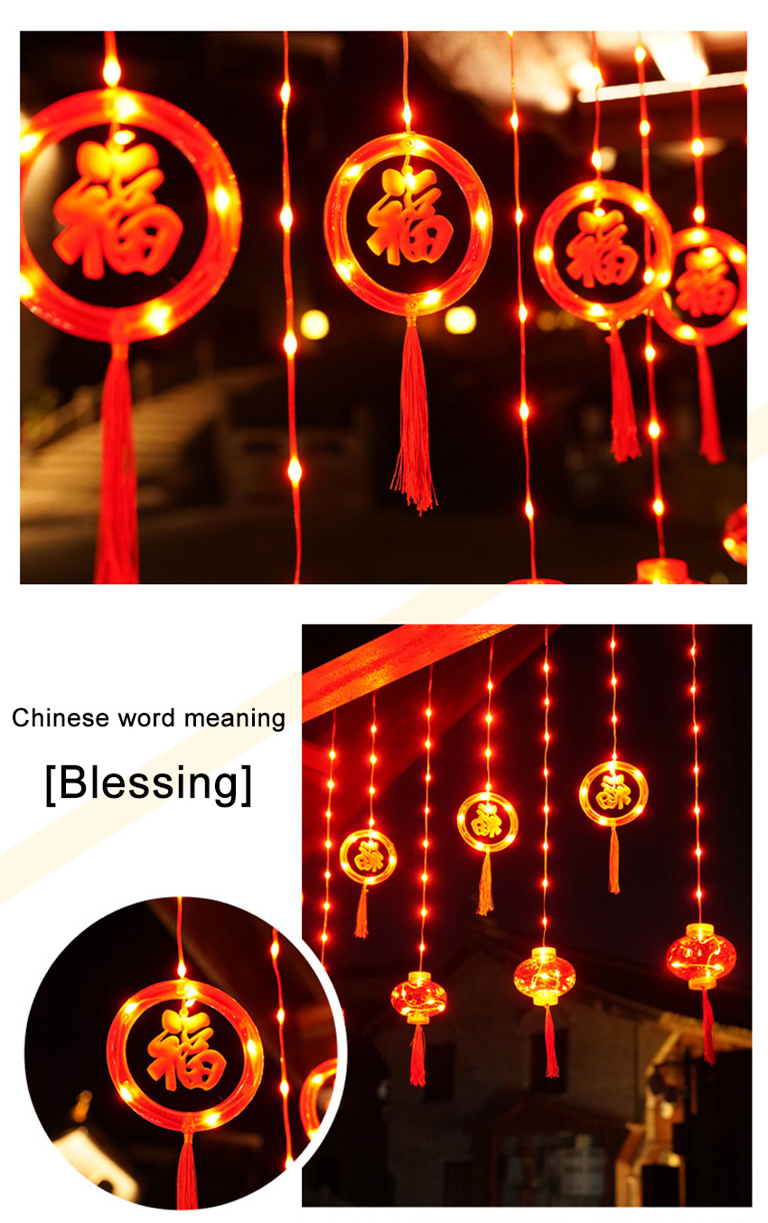 UZBOO Chinese LED Lantern New Year Decorations 2024 CNY Tanglung Cina ...